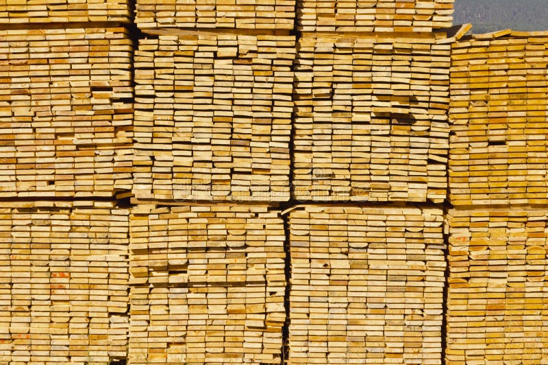 High Stack of Drying Lumber Stock Photo - Image of timber, stack: 65389912