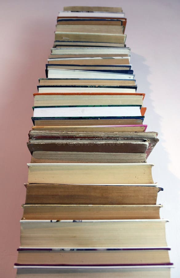 High Stack of Old Books. Selective Focus. Stock Image - Image of ...