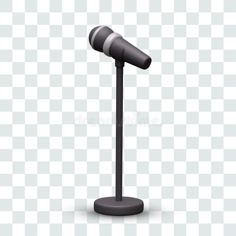 High Stand with Microphone. Stage Equipment for Concerts, Performances ...