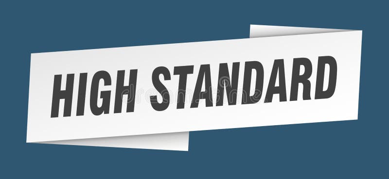High Standard Banner Template. High Standard Ribbon Label Stock Vector ...