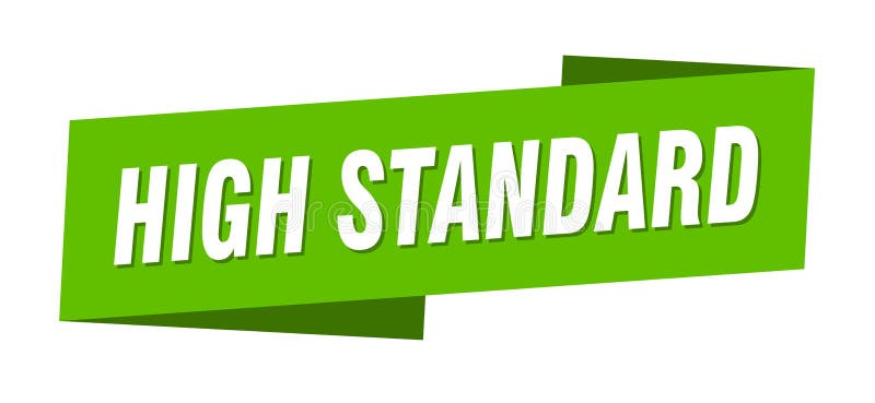 High Standard Banner Template. High Standard Ribbon Label Stock Vector ...