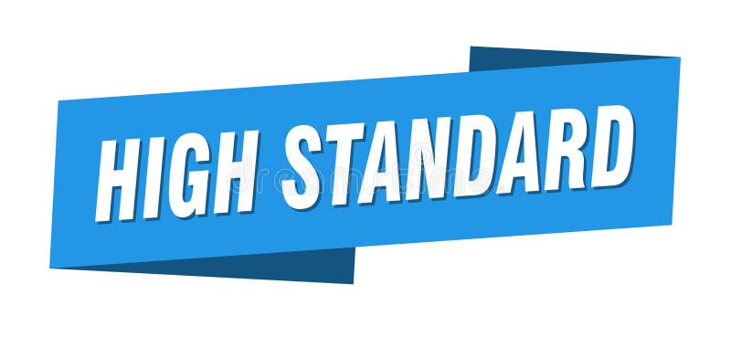 High Standard Banner Template. High Standard Ribbon Label Stock Vector ...