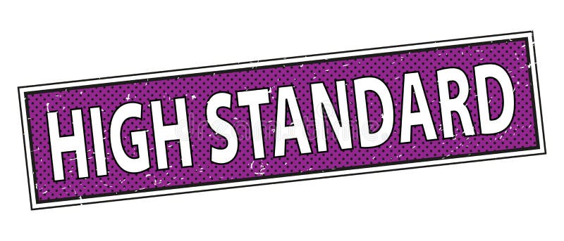 HIGH STANDARD Stamp Text on White in Comic Style Stock Illustration ...