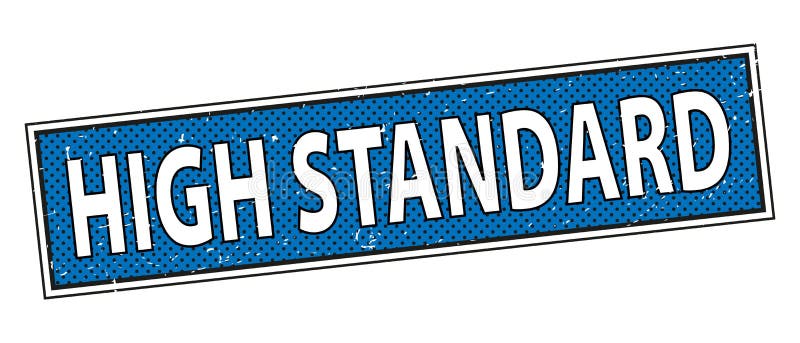 HIGH STANDARD Stamp Text on White in Comic Style Stock Vector ...