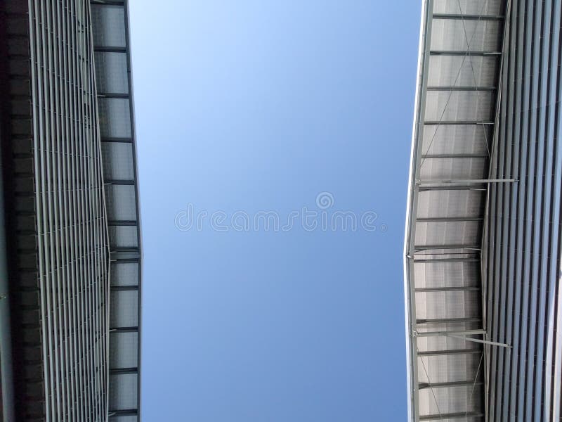 High Steel Roof, Blue Sky, Civil Engineering Stock Photo - Image of ...