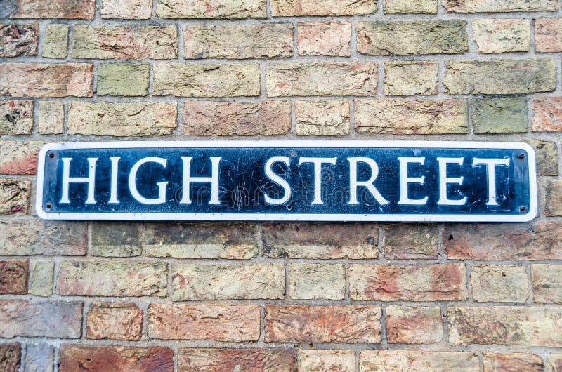 High street name plate editorial photography. Image of famous - 267363322
