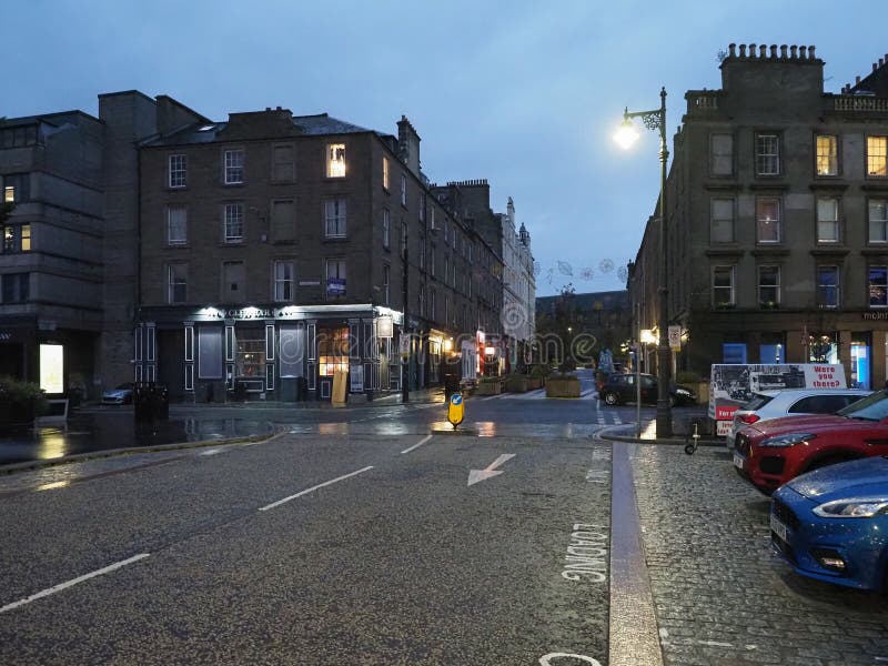 High Street at Night in Dundee Editorial Photography - Image of ...