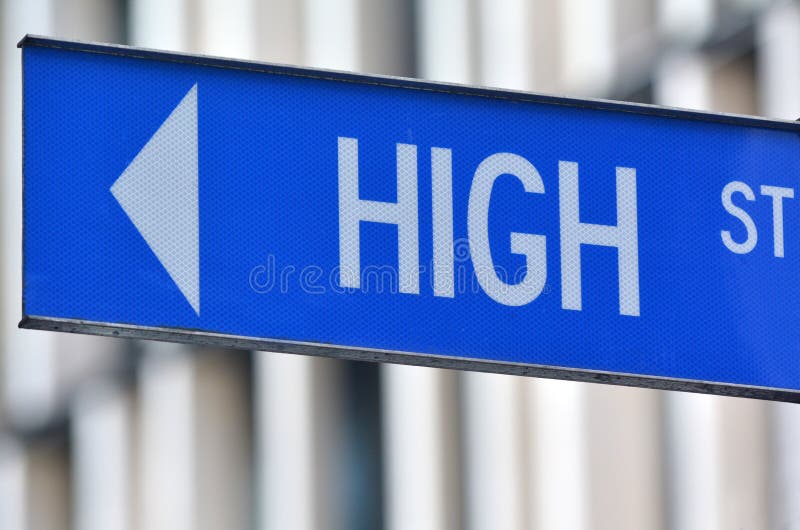 High street sign stock image. Image of auckland, shopping - 66271317