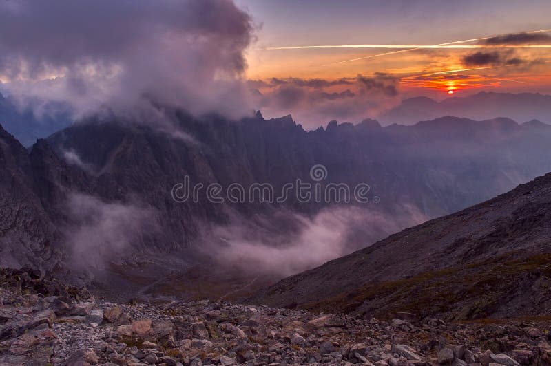 High Tatra mountains stock image. Image of sunrise, view - 80841149
