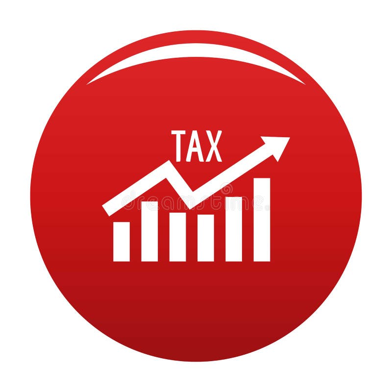 High tax icon vector red stock vector. Illustration of dollar - 153528541