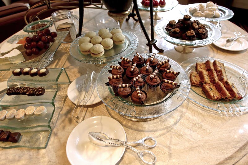 High Tea: Cakes and Biscuits Stock Photo - Image of cream, espresso ...