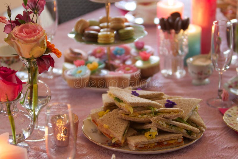 High Tea Table . . . stock photo. Image of teatime, etageres - 65995972