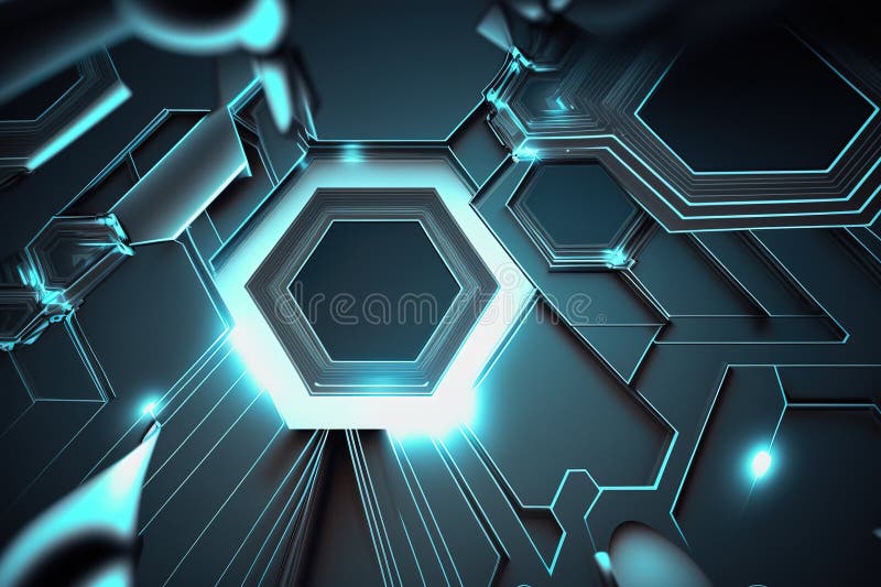 High Tech Abstract Background Stock Illustration - Illustration of ...