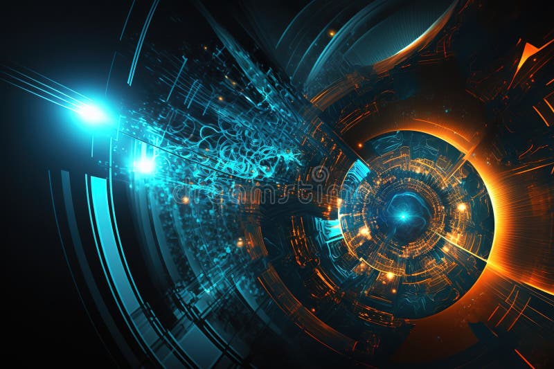 High Tech Abstract Background Stock Illustration - Illustration of ...