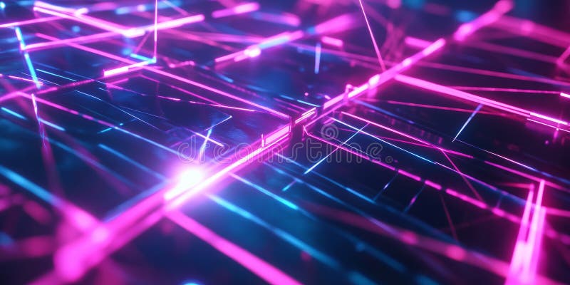 A High-tech Abstract Background with Cascading Energy Trails Weaving ...