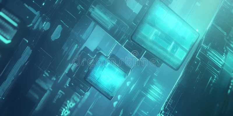 A High-tech Abstract Background Featuring Layered Transparent Digital ...