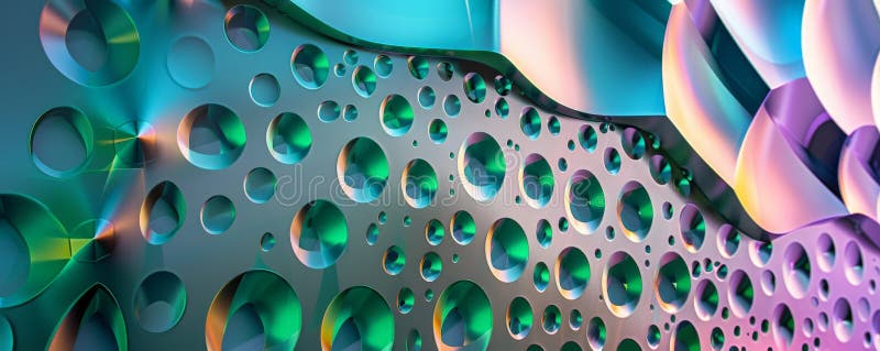 A High-tech Abstract Background Featuring a Metallic Panel with Laser ...
