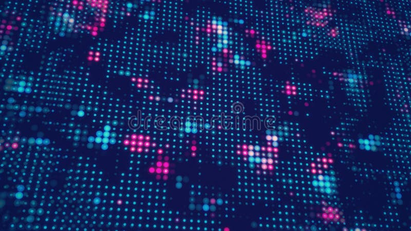 High Tech Abstract Background Glowing Microdots As an Computer Process ...