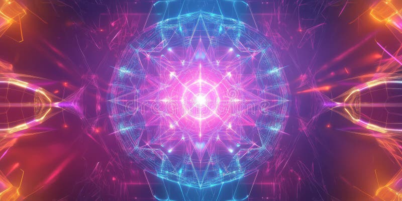 A High-tech Abstract Background Inspired by Sacred Geometry, Featuring ...