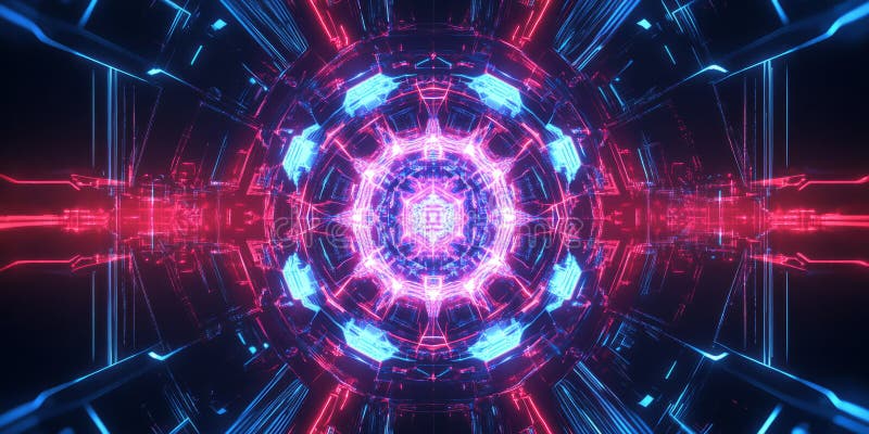A High-tech Abstract Background Inspired by Sacred Geometry, Featuring ...