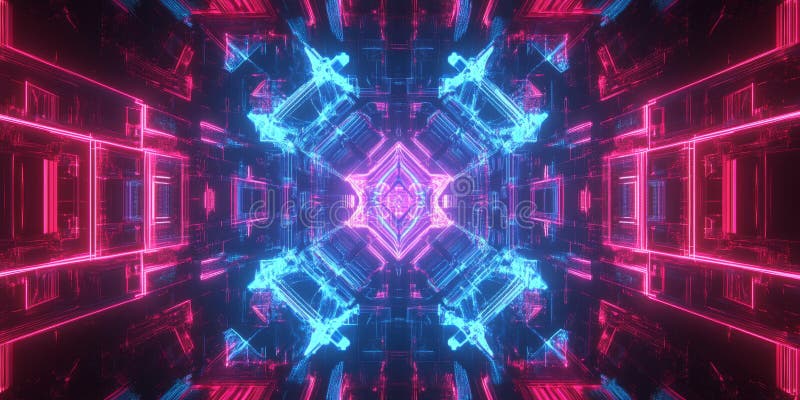 A High-tech Abstract Background Inspired by Sacred Geometry, Featuring ...