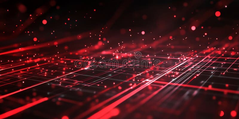 A High-tech Abstract Background with Intersecting Digital Grids and ...