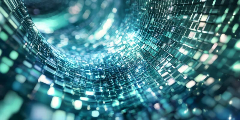 A High-tech Abstract Background with Interwoven Holographic Prisms ...