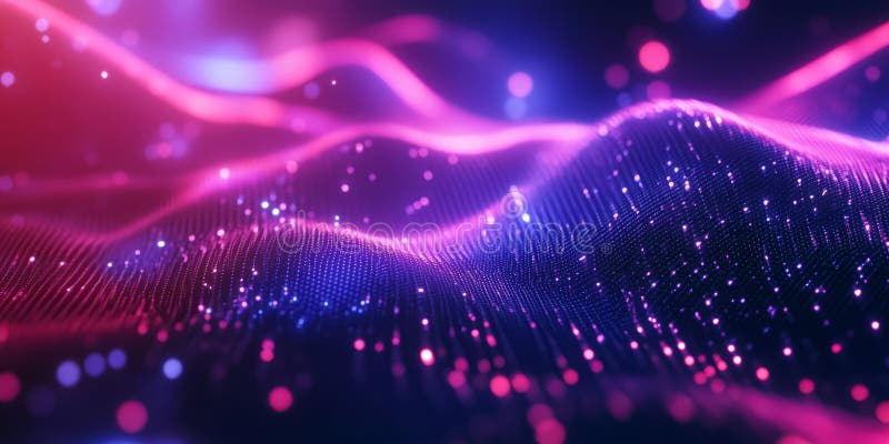 A High-tech Abstract Background with Softly Diffused Neon Glows ...