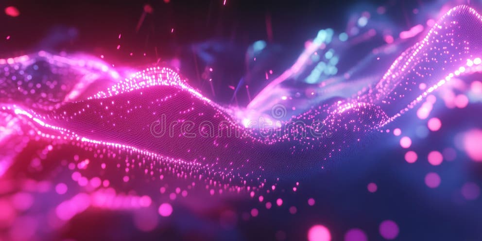 A High-tech Abstract Background with Softly Diffused Neon Glows ...