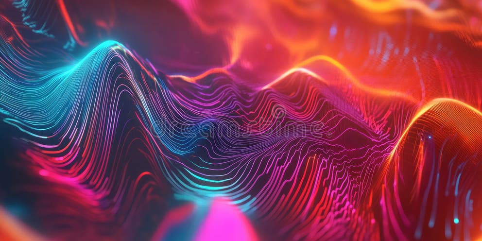 A High-tech Abstract Background with Softly Diffused Neon Glows ...