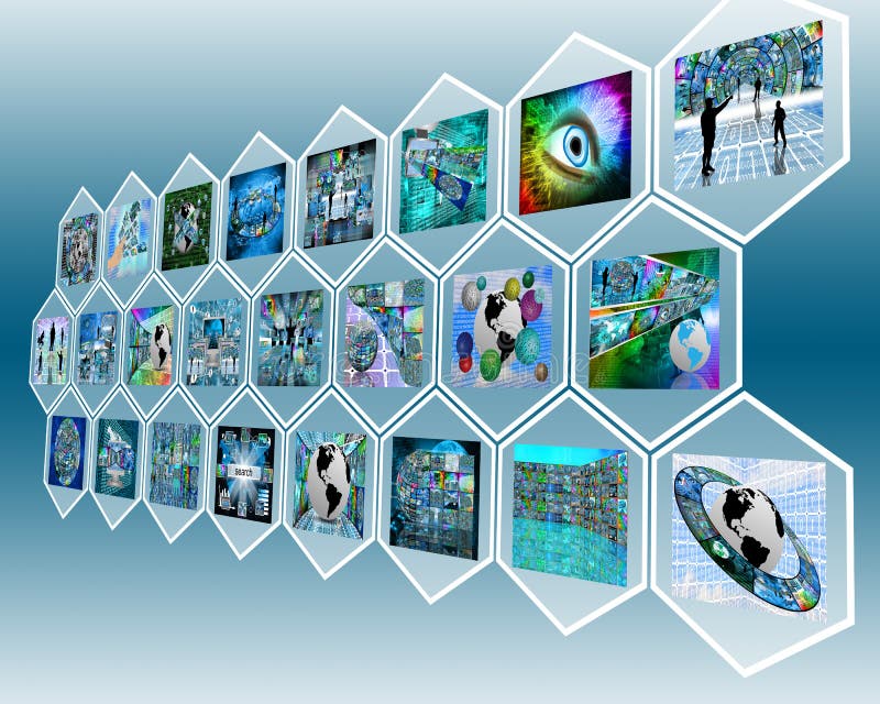 High-tech stock illustration. Illustration of interface - 41616924