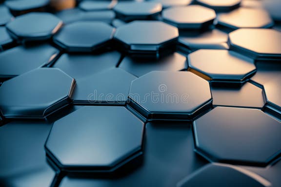 A High-tech Abstract 3D Background with Hexagonal Surfaces Resembling a ...