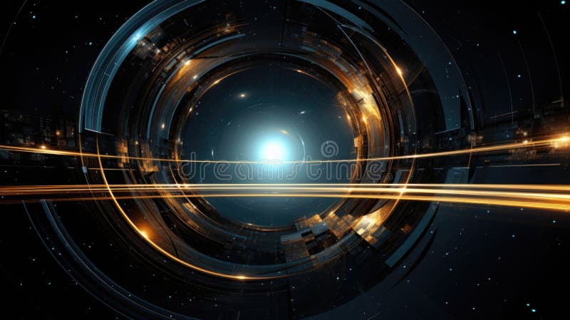 High Tech Abstract Fractal Background, Abstract Illustration Stock ...