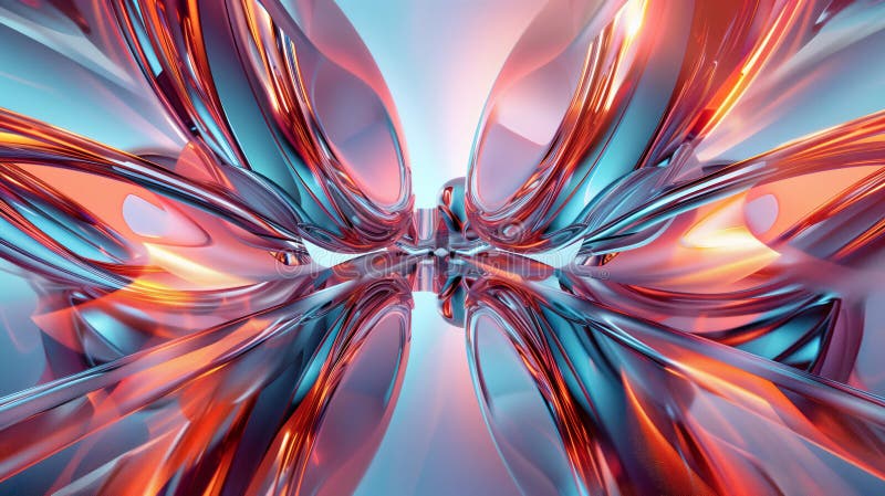 A High-tech Abstract Pattern of Glowing Light and Polished Surface ...