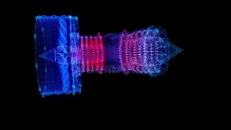 High-Tech Advanced Technology Concept. Futuristic Airplane Engine ...