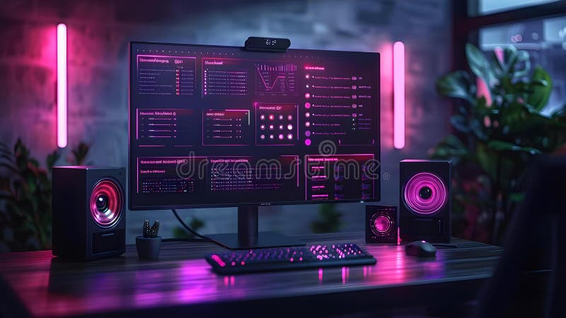 High-Tech Agile Project Management Workspace with Futuristic Vibes ...