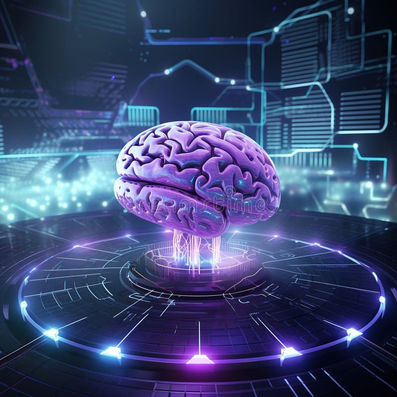 A High Tech AI Brain in Deep Thought Generative AI Stock Illustration ... A High Tech AI Brain in Deep Thought Generative AI Stock Illustration ...