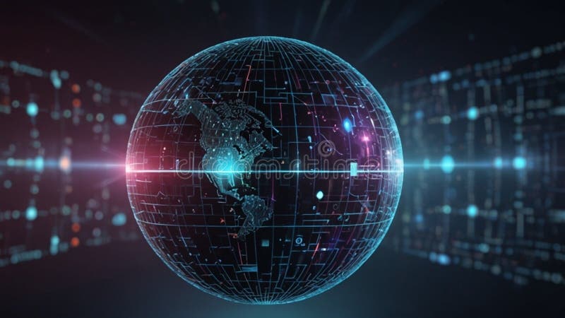 AI Concept Art – Sci-Fi Tech Sphere with Holographic Design Stock ...