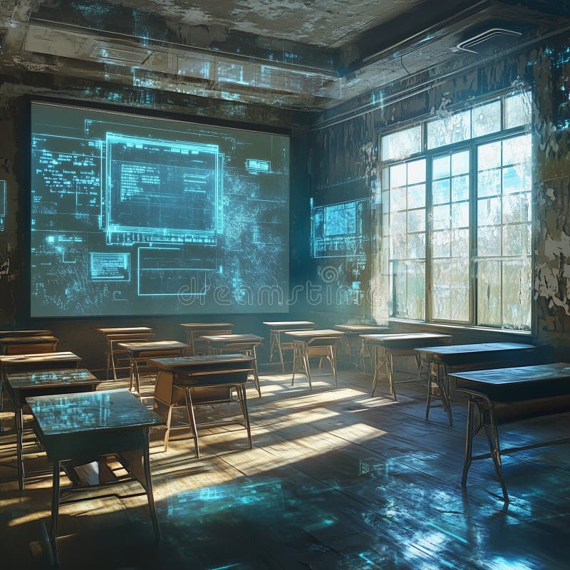 High-tech AI-powered Classroom Design Showcasing Advanced Educational ...