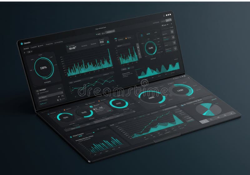 High-tech, AI-powered SaaS Dashboard UI Kit Featuring Interactive Charts, Real-time Analytics ...
