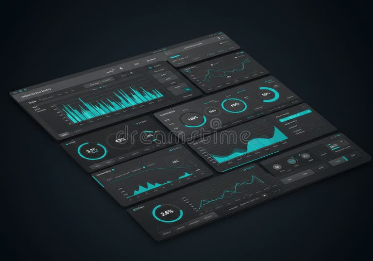 High-tech, AI-powered SaaS Dashboard UI Kit Featuring Interactive ...