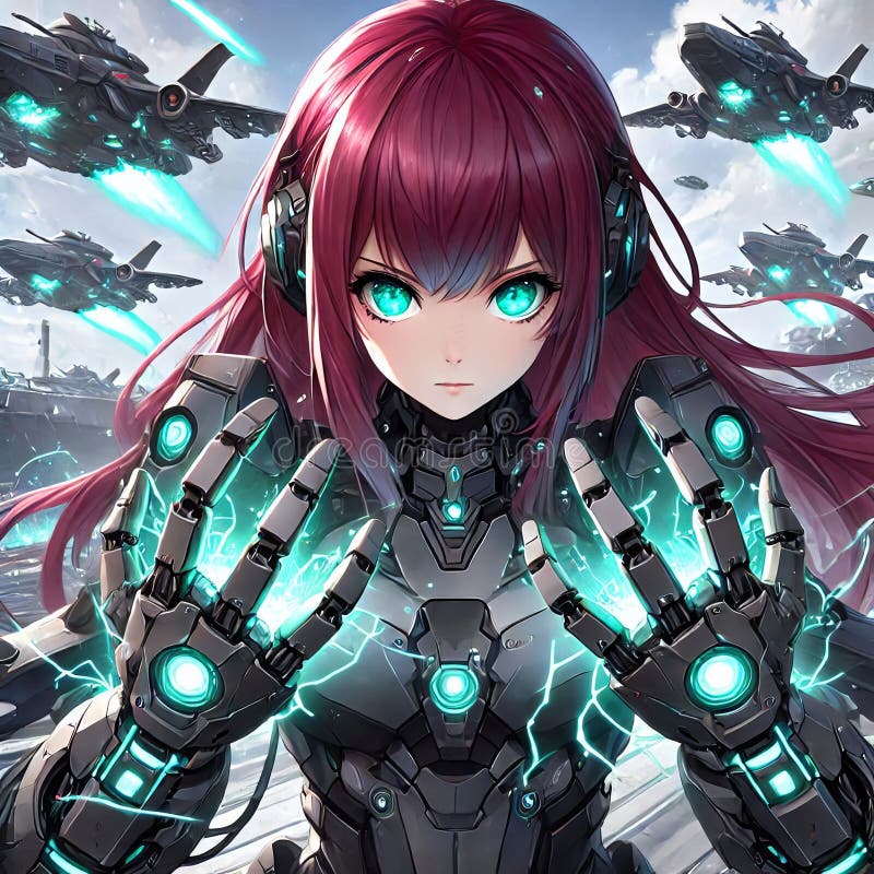 High-Tech Android with Enhanced Hands Stock Illustration - Illustration ...