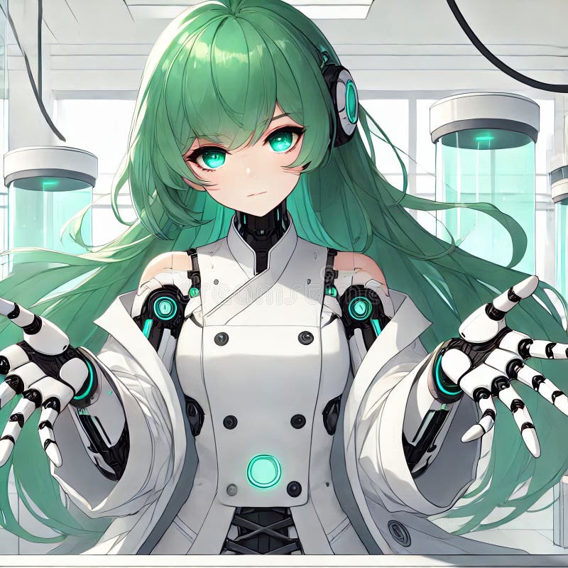 High-Tech Android in Laboratory Stock Illustration - Illustration of ...