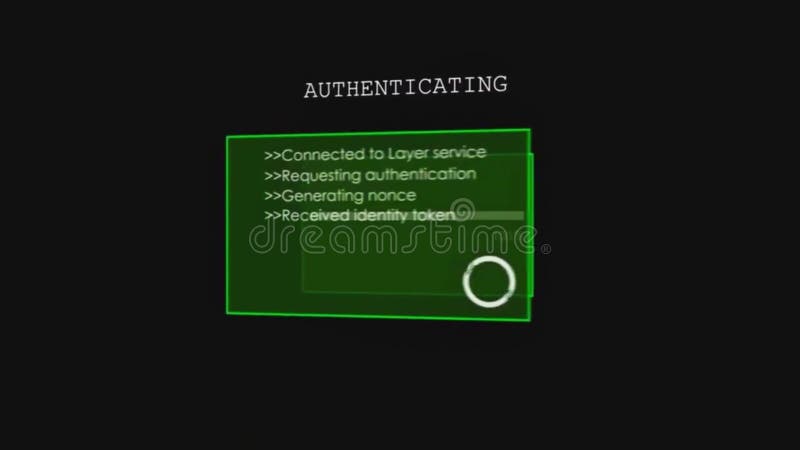 Futuristic Terminal Authentication Interface Animation Cybersecurity ...