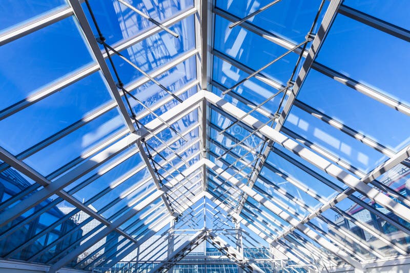 High-tech Architecture, Glass Roof Stock Image - Image of frame ...