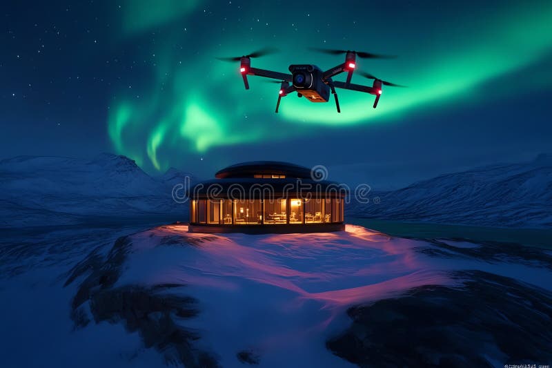 A High-tech Arctic Research Station Under the Northern Lights, with ...
