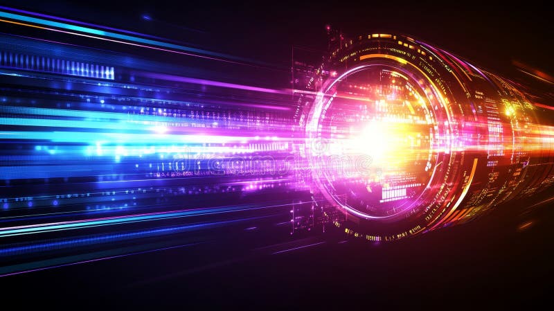 High-Tech Arrow Graph with Bold Colors and Contemporary Design Stock ...