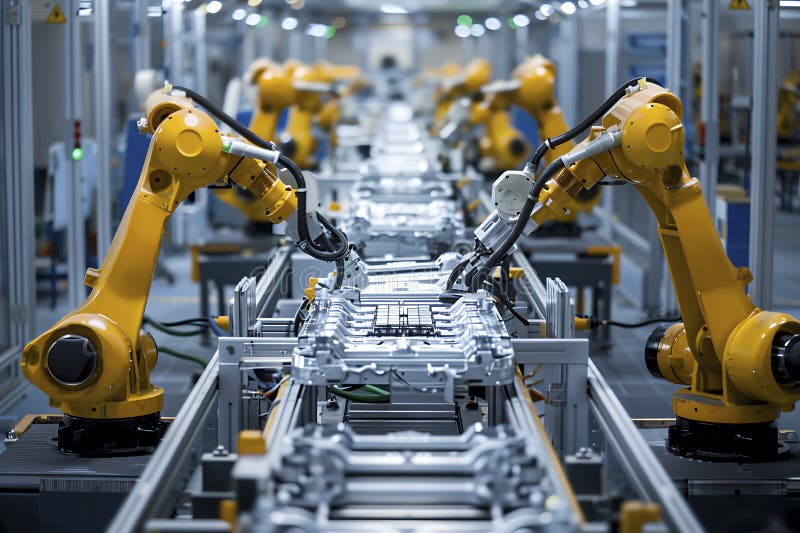 Automated Assembly Line Producing Vehicles Stock Image - Image of efficiency, wheels: 315665871