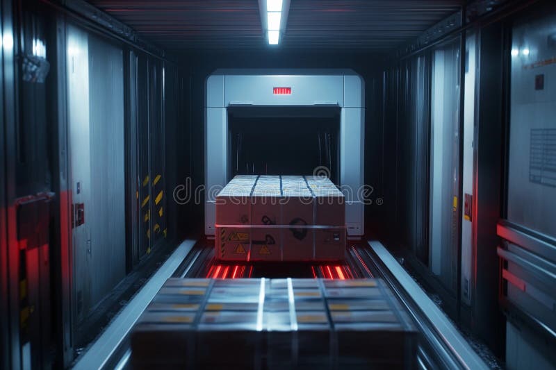 High-tech Automated Cargo Transport System in a Modern Logistics ...