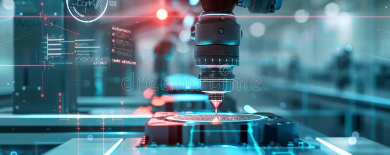 Futuristic Laboratory Crystallization Process with Blue Glowing Liquid ...